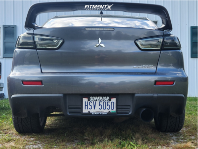 2008 Mitsubishi Lancer Evolution GSR with 18x9.5 SSR Gtx01 and ...