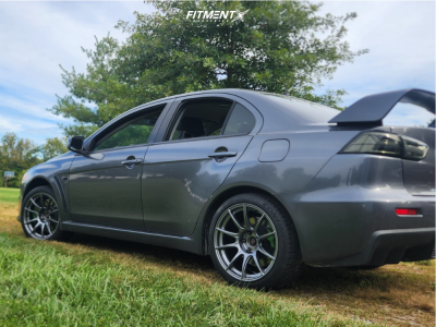 2008 Mitsubishi Lancer Evolution GSR with 18x9.5 SSR Gtx01 and ...