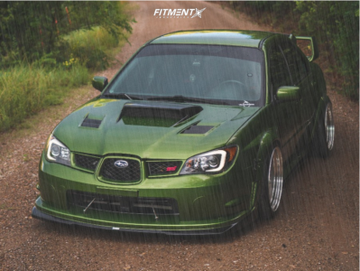 2006 Subaru Impreza WRX STI with 18x11 Desmond WiseSport and Falken ...