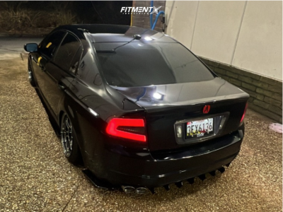 2007 Acura TL Type-S with 17x9.5 Enkei Rpf1 and Ironman 225x35 on Air ...