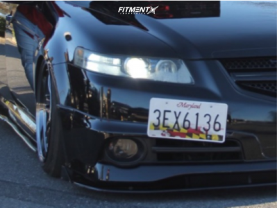 2007 Acura TL Type-S with 17x9.5 Enkei Rpf1 and Ironman 225x35 on Air ...