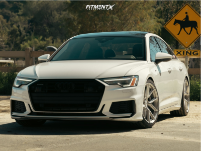 2022 Audi A6 Quattro Premium with 20x10 Curva Cff70 and Falken 265x35 on Lowering Springs ...
