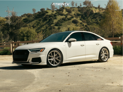 2022 Audi A6 Quattro Premium with 20x10 Curva Cff70 and Falken 265x35 on Lowering Springs ...