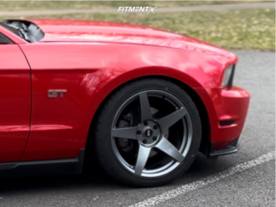 2010 Ford Mustang GT with 19x10 SVE R355 and Nitto 275x35 on Lowering ...