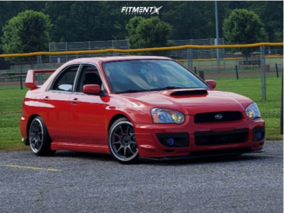 2004 Subaru Impreza WRX with 17x9 Enkei Tenjin and Hankook 205x40 on ...