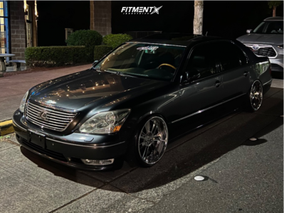2004 Lexus LS430 Ultra Luxury with 19x10.5 Weds Glossa and Accelera ...