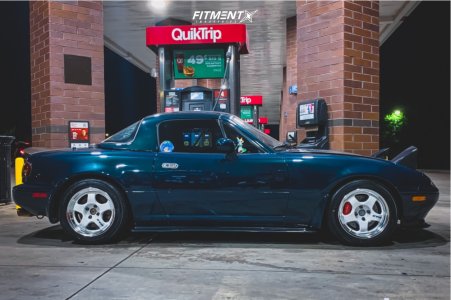 1994 Mazda Miata Base with 15x8 Work Meister S1 2p and Yokohama 205x50 ...