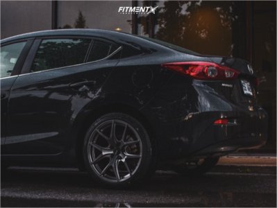 2016 Mazda 3 GS with 18x8 Fast Wheels Fc04 and Triangle 225x40 on Stock ...