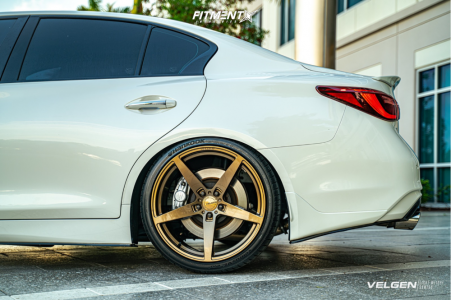 2021 INFINITI Q50 Red Sport 400 with 20x9.5 Velgen Classic5 V2 and ...