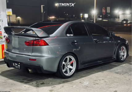 2012 Mitsubishi Lancer Evolution GSR with 18x9.5 Volk Te37sl and Falken ...
