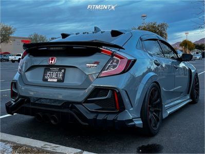 2021 Honda Civic Type R with 18x9.5 Gram Lights 57transcend and Nitto ...