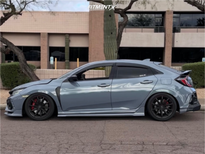 2021 Honda Civic Type R with 18x9.5 Gram Lights 57transcend and Nitto ...