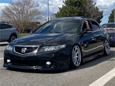 2004 Acura TSX Base with 18x8.5 Anovia Kano and Westlake 215x35 on Coilovers | 2953690 | Fitment ...