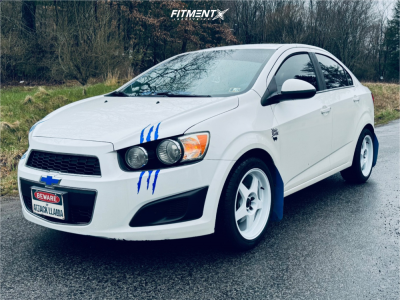 2014 Chevrolet Sonic with 18x8 45 Motegi Mr116 and 225/40R18 Nankang NS ...