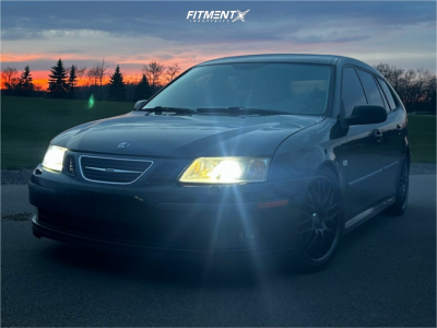 2007 Saab 9-3 2.0T with 18x8 Enkei Ekm3 and Lexani 225x45 on Coilovers ...