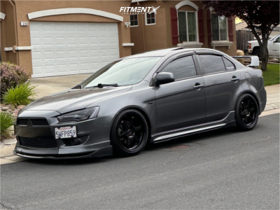 2008 Mitsubishi Lancer GTS with 18x9.5 Vors Tr37 and Firestone 215x45 ...