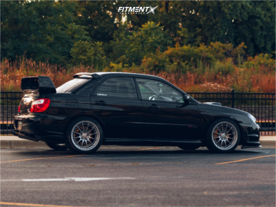 2007 Subaru Impreza WRX STI with 18x9.5 Enkei Nt03m and Fullway 245x40 ...
