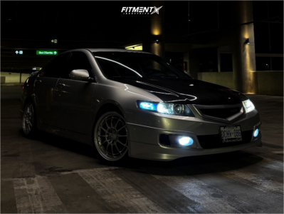 2007 Acura TSX Base with 18x8.5 Enkei Nt03m and Nankang 225x40 on Coilovers | 3174316 | Fitment ...