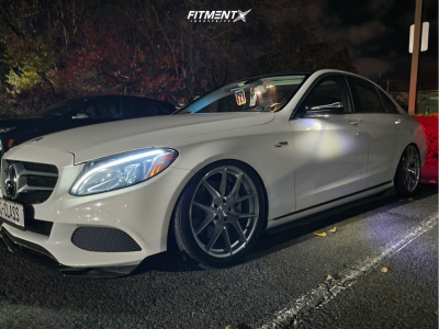 2015 Mercedes-Benz C300 4Matic with 19x8.5 Aodhan Aff7 and Radar 245x40 ...