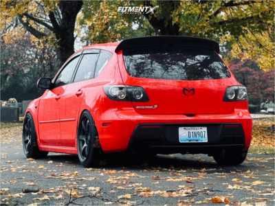 2008 Mazda 3 Mazdaspeed with 18x9.5 Gram Lights 57dr and Sentury 225x40 ...