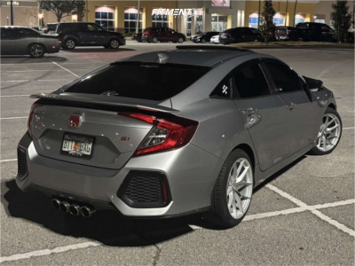 2017 Honda Civic Si with 18x9.5 Aodhan Aff7 and Lexani 235x40 on Stock ...