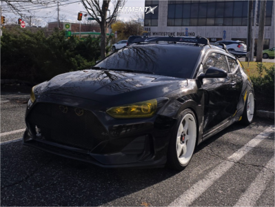 2019 Hyundai Veloster Base with 18x8.5 Aodhan Ah08 and Landspider ...