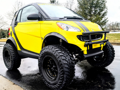 2008 Smart Fortwo Passion Cabrio with 15x8 Vors Vr7 and Yokohama 31x10.5 on Lifted Suspension ...