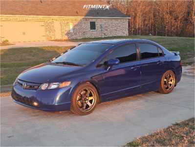2008 Honda Civic Si with 17x8 AVID1 Av6 and Continental 215x45 on ...