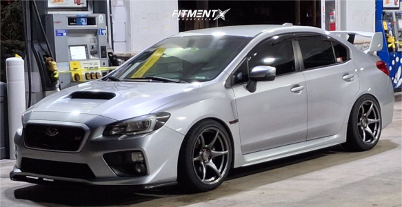 2017 Subaru WRX STI with 18x9.5 22 Kansei Tandem and 245/40R18 Nitto ...