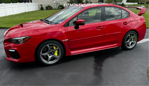 2019 Subaru WRX STI with 18x8.5 38 Enkei Ts-5 and 245/40R18 Continental ...