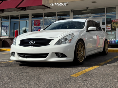 2013 INFINITI G37 with 18x9.5 35 Konig Milligram and 255/45R18 Nitto ...