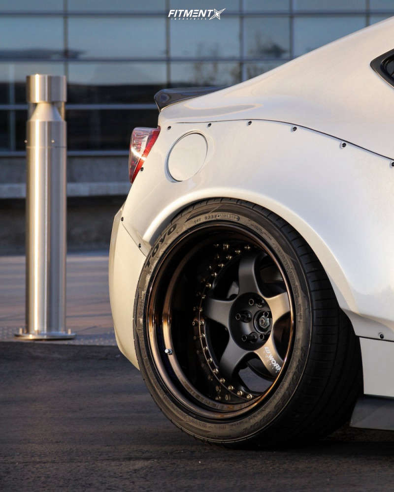 2013 Subaru BRZ Limited with 18x9.5 Work Meister S1 3P and Toyo Tires 245x35 on Air Suspension ...