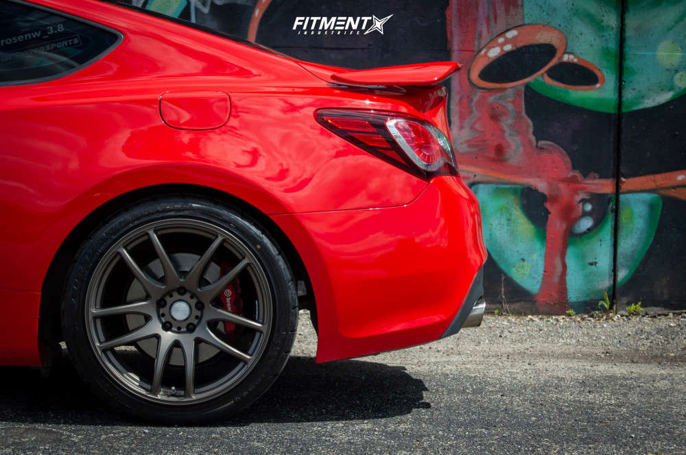 2013 Hyundai Genesis Coupe 3.8 Track with 19x8.5 ESR SR08 and Firestone ...