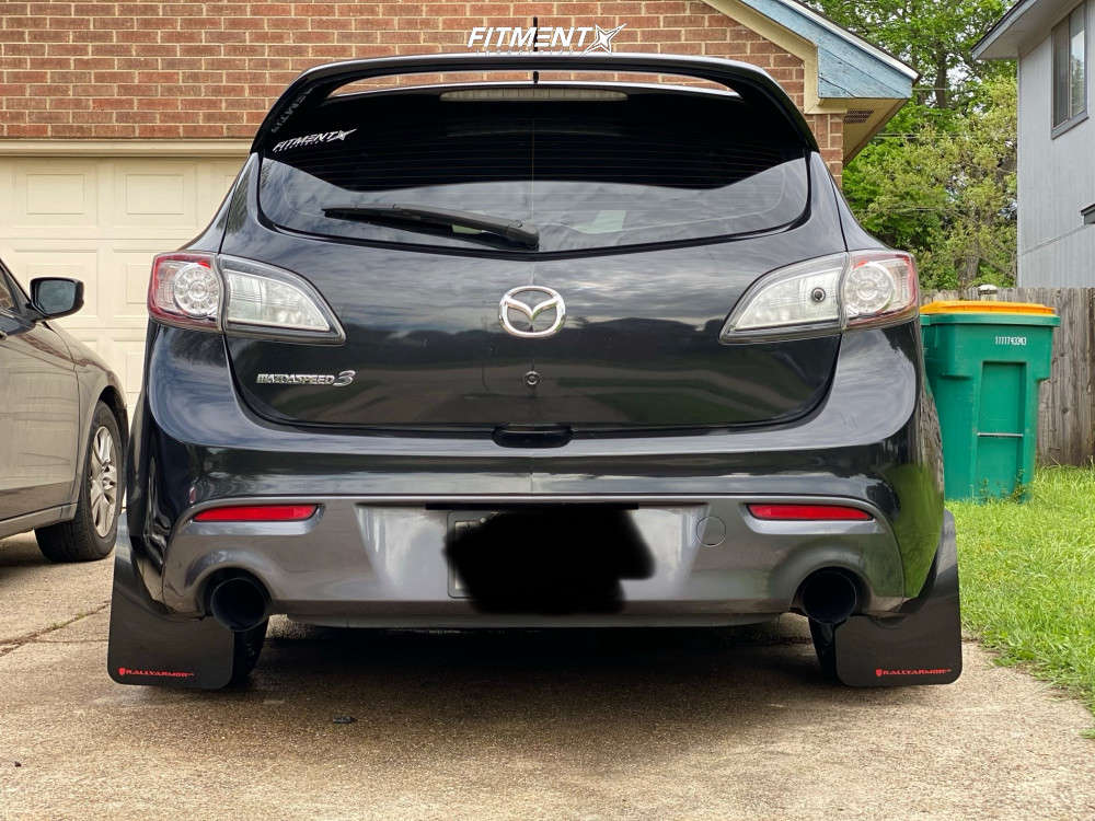 2013 Mazda MazdaSpeed3 Base with 18x8.5 Versus Racing Vs73 and Ohtsu 245x40 on Lowering Springs ...