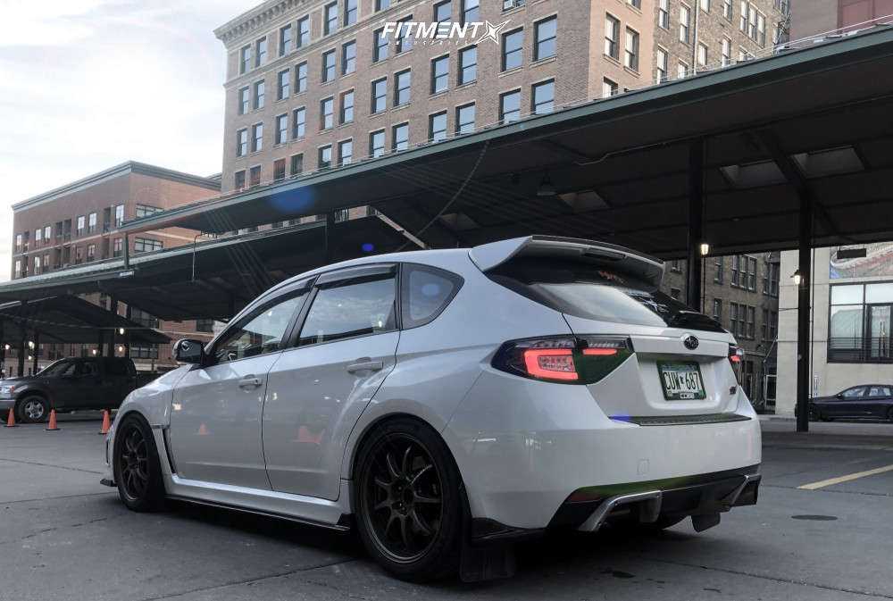2012 Subaru WRX STI Base with 18x8.5 Work Emotion D9r and Michelin 245x40 on Coilovers | 1011028 ...