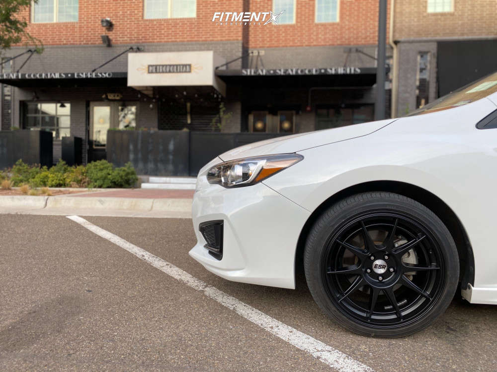 2018 Subaru Impreza Sport with 18x8.5 ESR SR13 and Yokohama 225x40 on ...
