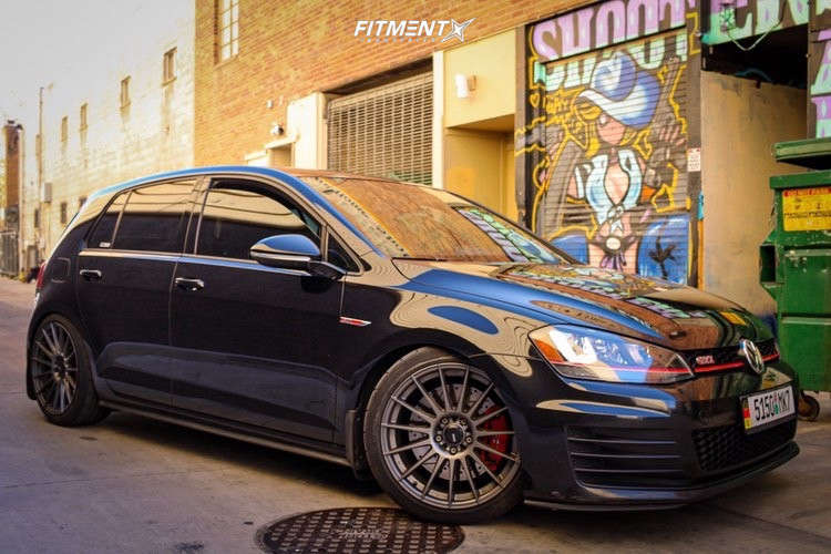 2017 Volkswagen GTI Sport with 18x9 Konig Rennform and Firestone 235x40 ...