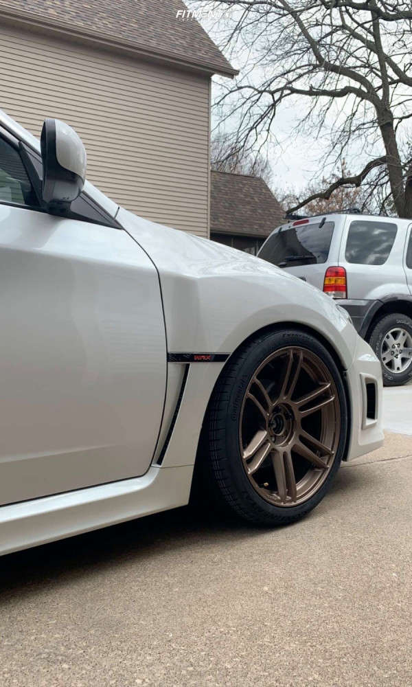 2011 Subaru Impreza WRX with 18x9.5 Enkei Tsr-6 and Continental 265x35 ...