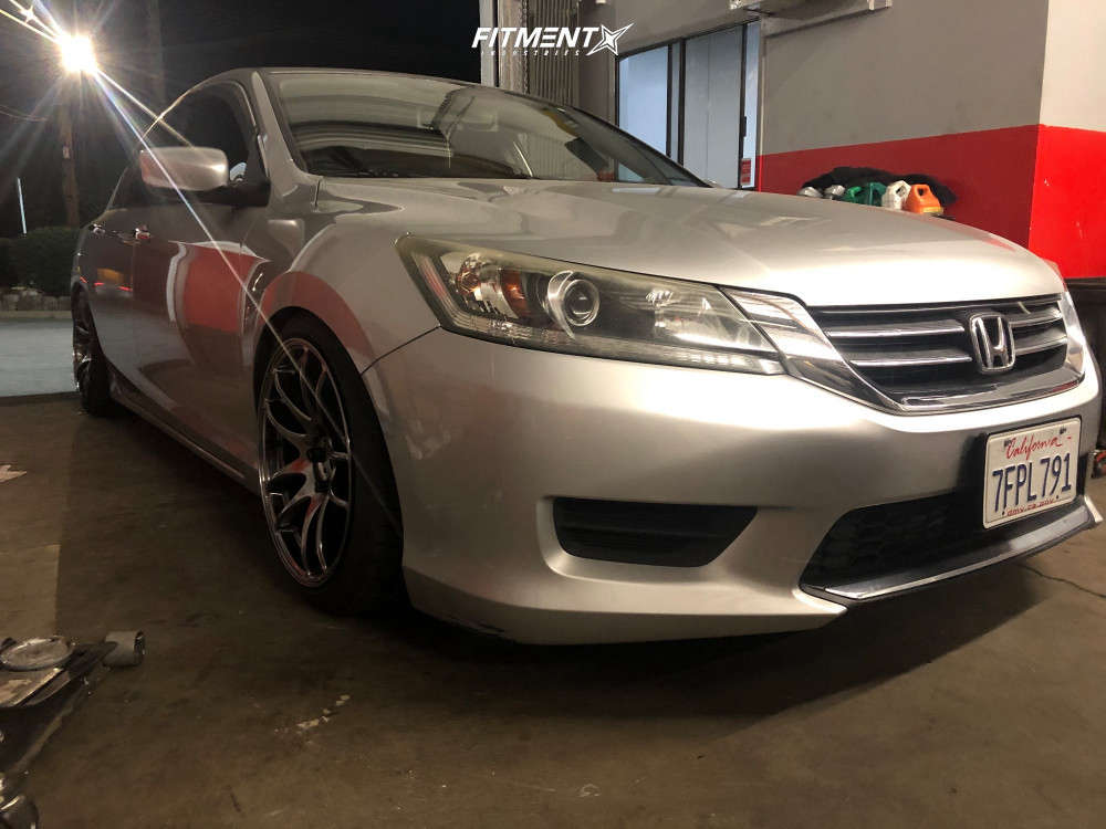 2014 Honda Accord LX with 18x9.5 Work Emotion Cr Kiwami and Toyo Tires 225x40 on Coilovers ...