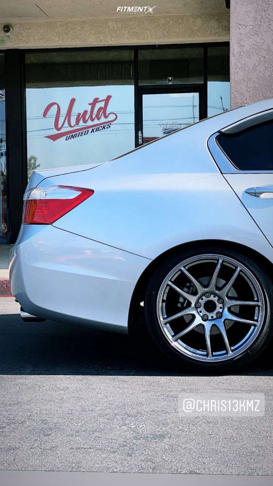 2014 Honda Accord LX with 18x9.5 Work Emotion Cr Kiwami and Toyo Tires 225x40 on Coilovers ...