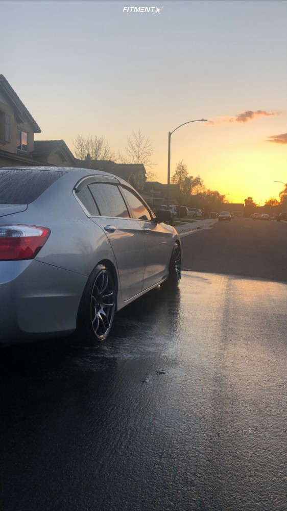 2014 Honda Accord LX with 18x9.5 Work Emotion Cr Kiwami and Toyo Tires 225x40 on Coilovers ...
