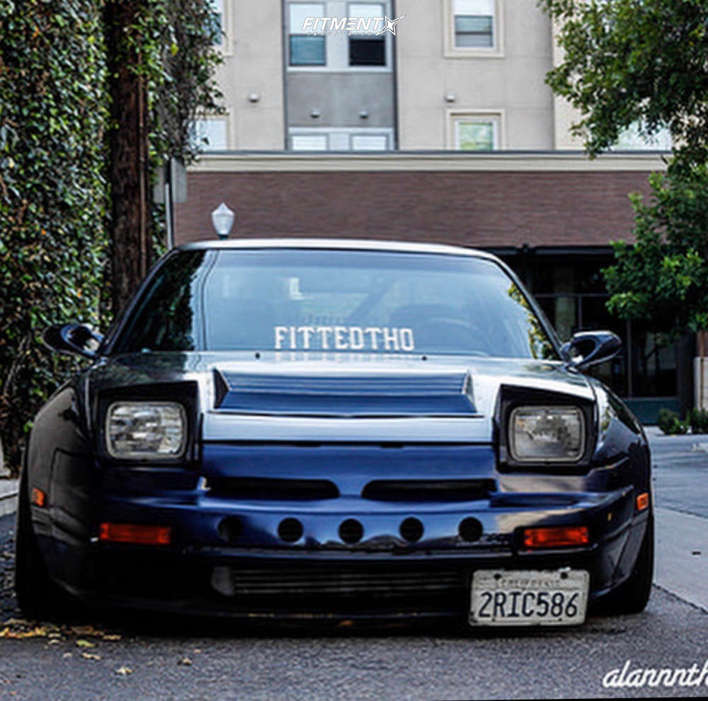 1989 Nissan 240SX Base with 17x9 AME Fins and Dunlop 215x40 on ...