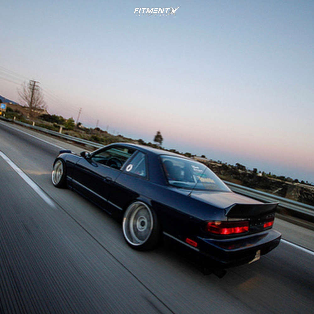 1989 Nissan 240SX Base with 17x9 AME Fins and Dunlop 215x40 on ...