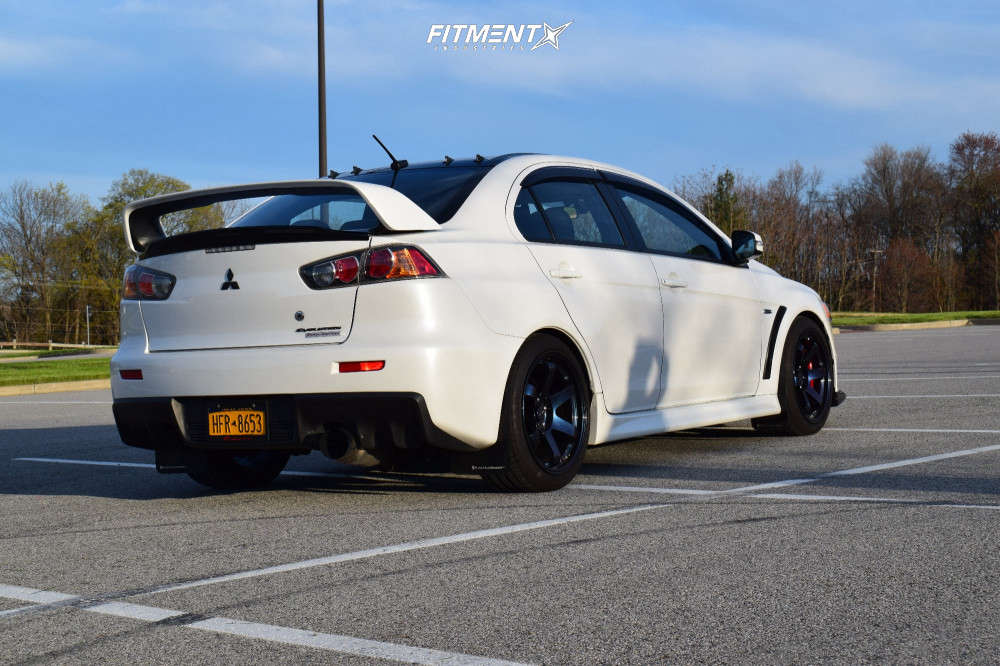 2015 Mitsubishi Lancer Evolution GSR with 18x9.5 Rota Grid and Falken ...