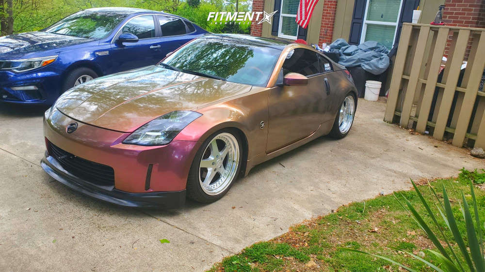 2005 Nissan 350Z Performance with 19x8.5 ESR SR04 and Delinte 245x40 on ...