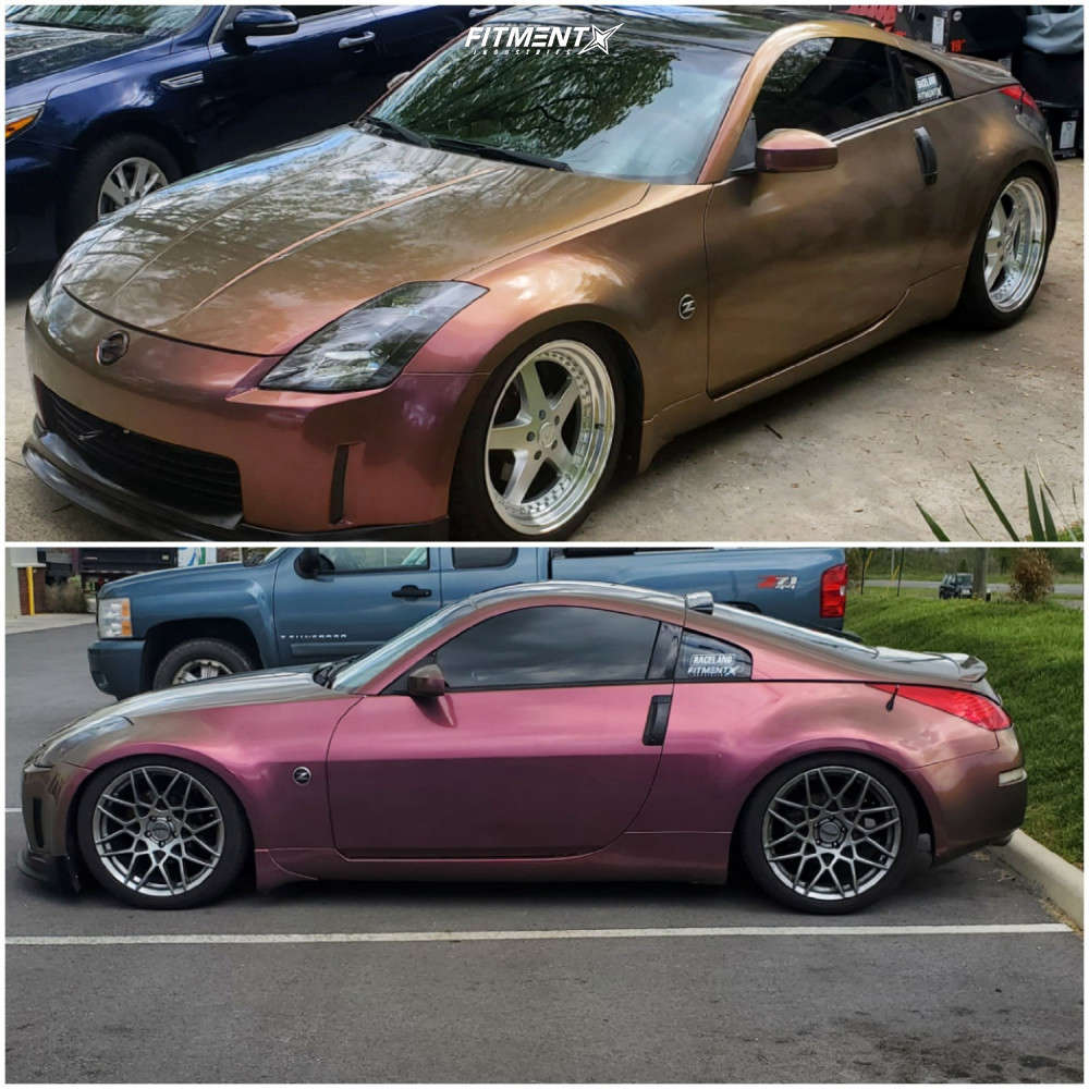 2005 Nissan 350Z Performance with 19x8.5 ESR SR04 and Delinte 245x40 on ...