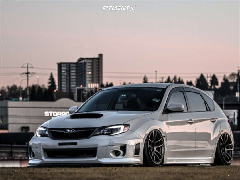 2012 Subaru WRX Base with 18x10.5 Work Emotion Cr Kiwami and Nitto ...
