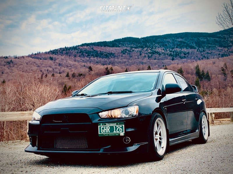 2014 Mitsubishi Lancer Evolution GSR with 18x9.5 ESR Sr11 and Ohtsu ...