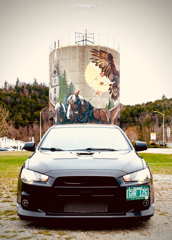 2014 Mitsubishi Lancer Evolution GSR with 18x9.5 ESR Sr11 and Ohtsu ...