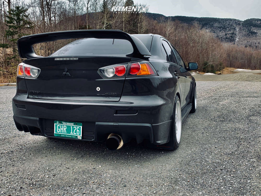 2014 Mitsubishi Lancer Evolution GSR with 18x9.5 ESR Sr11 and Ohtsu ...